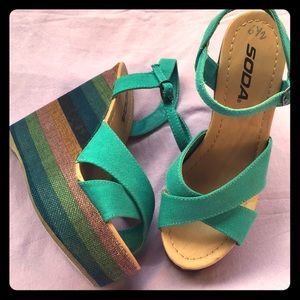 Soda | Shoes | Soda Multi Color Wedges | Poshmark
